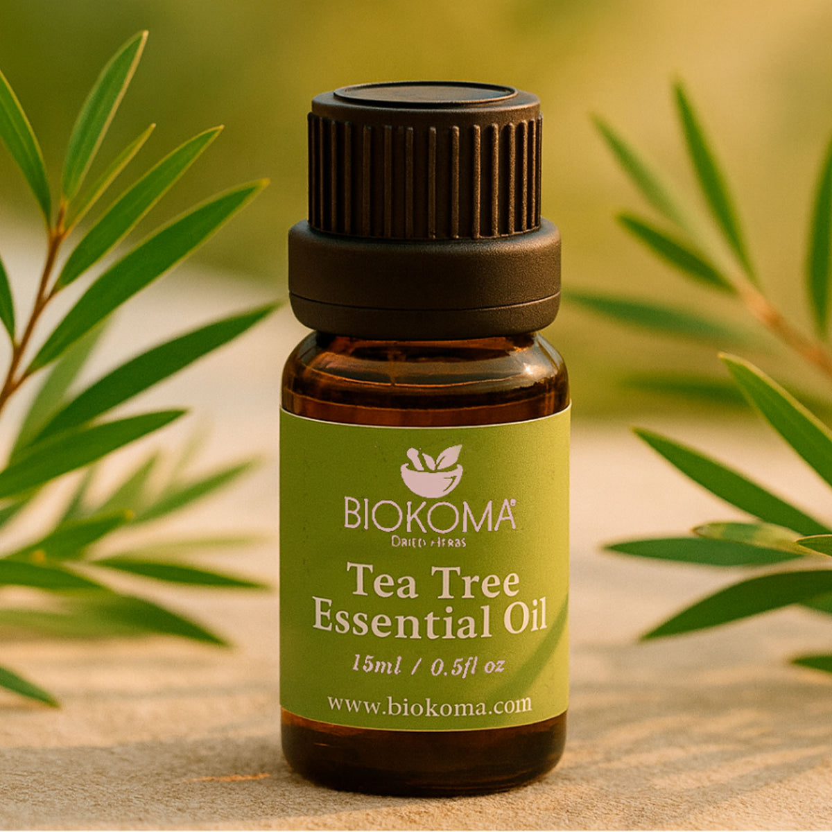 Tea Tree Essential Oil Pure and Natural 15ml 0.5floz – BIOKOMA® - Dried ...