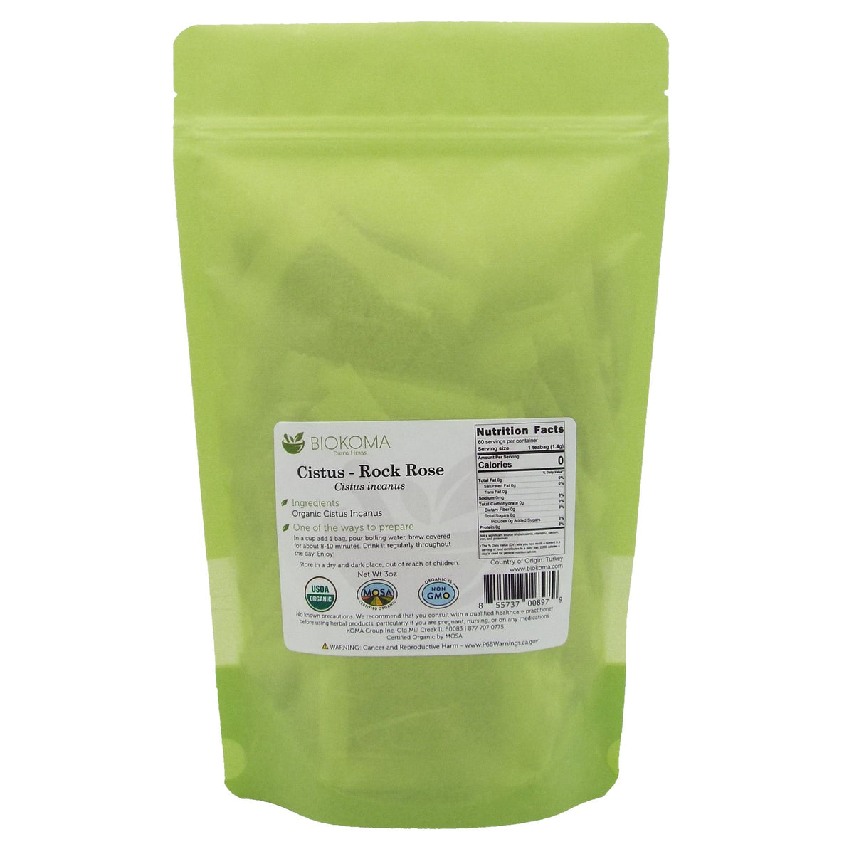 Cistus Incanus Herbal Tea Bags | Organic Immune & Detox Support ...